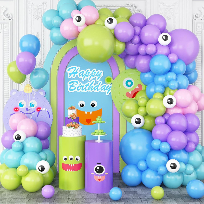 Dakota Fields Monster Balloons Arch Garland Kit, Monster Cartoon Inc ...