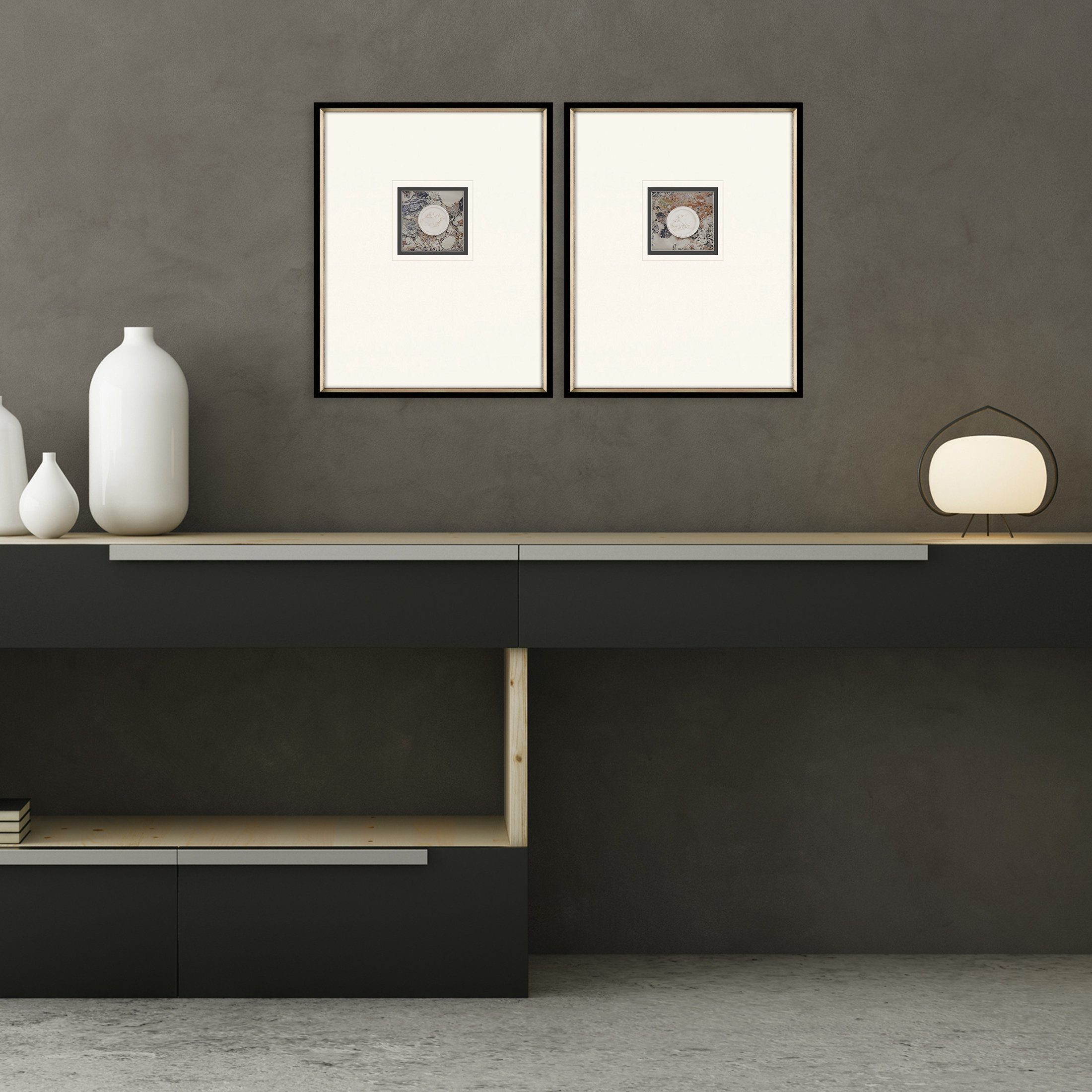 Dakota Fields Angelic Intaglio- 2 Piece Picture Frame Graphic Art Set ...