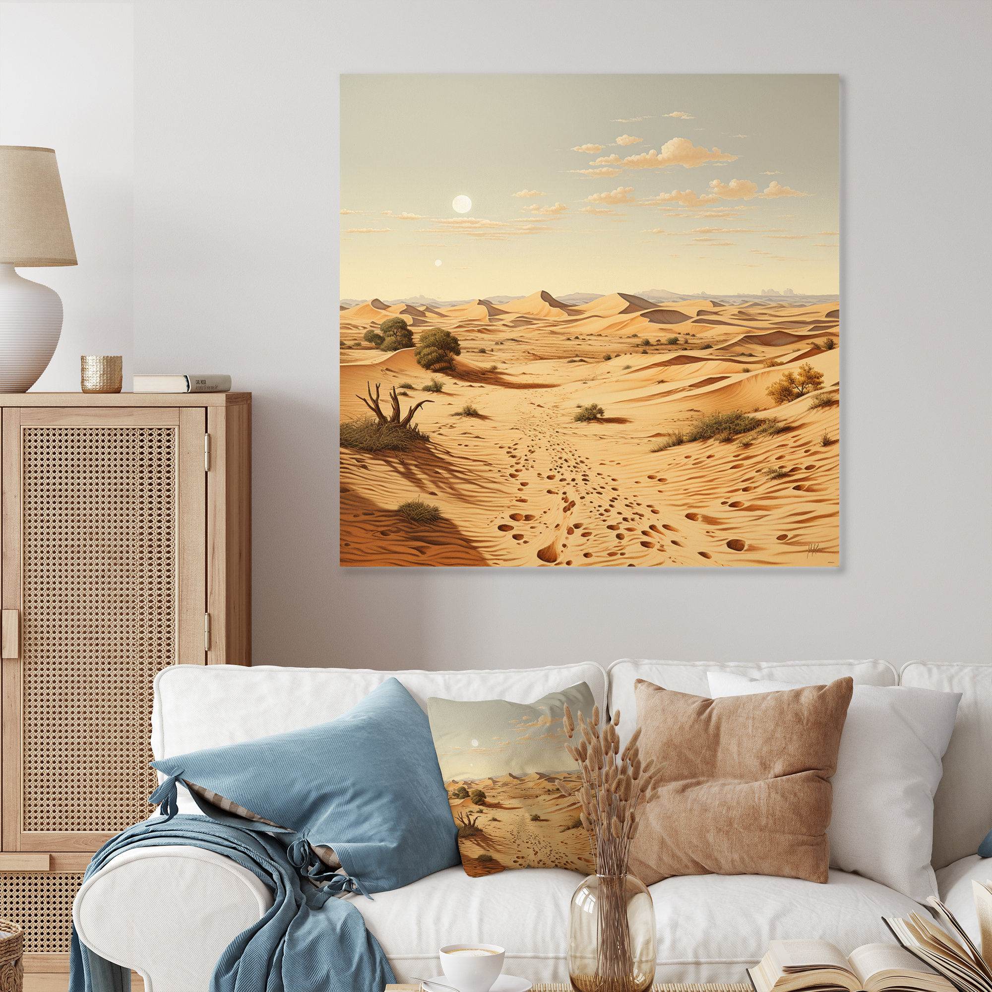 Union Rustic Desert Sand Serenity Pointillism II - Landscapes Metal ...