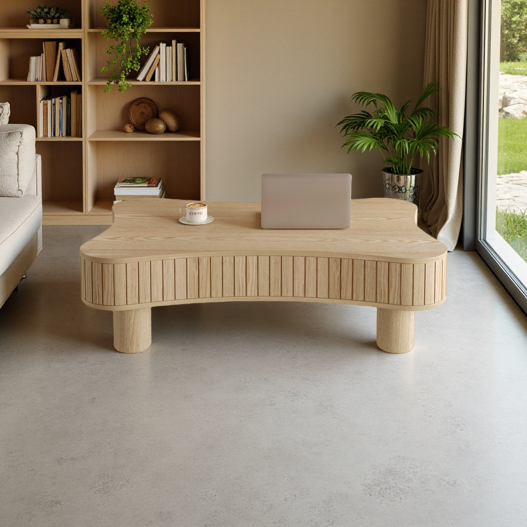 Latitude Run® Lift Top Coffee Table For Living Room 42" - Fluted Panel ...