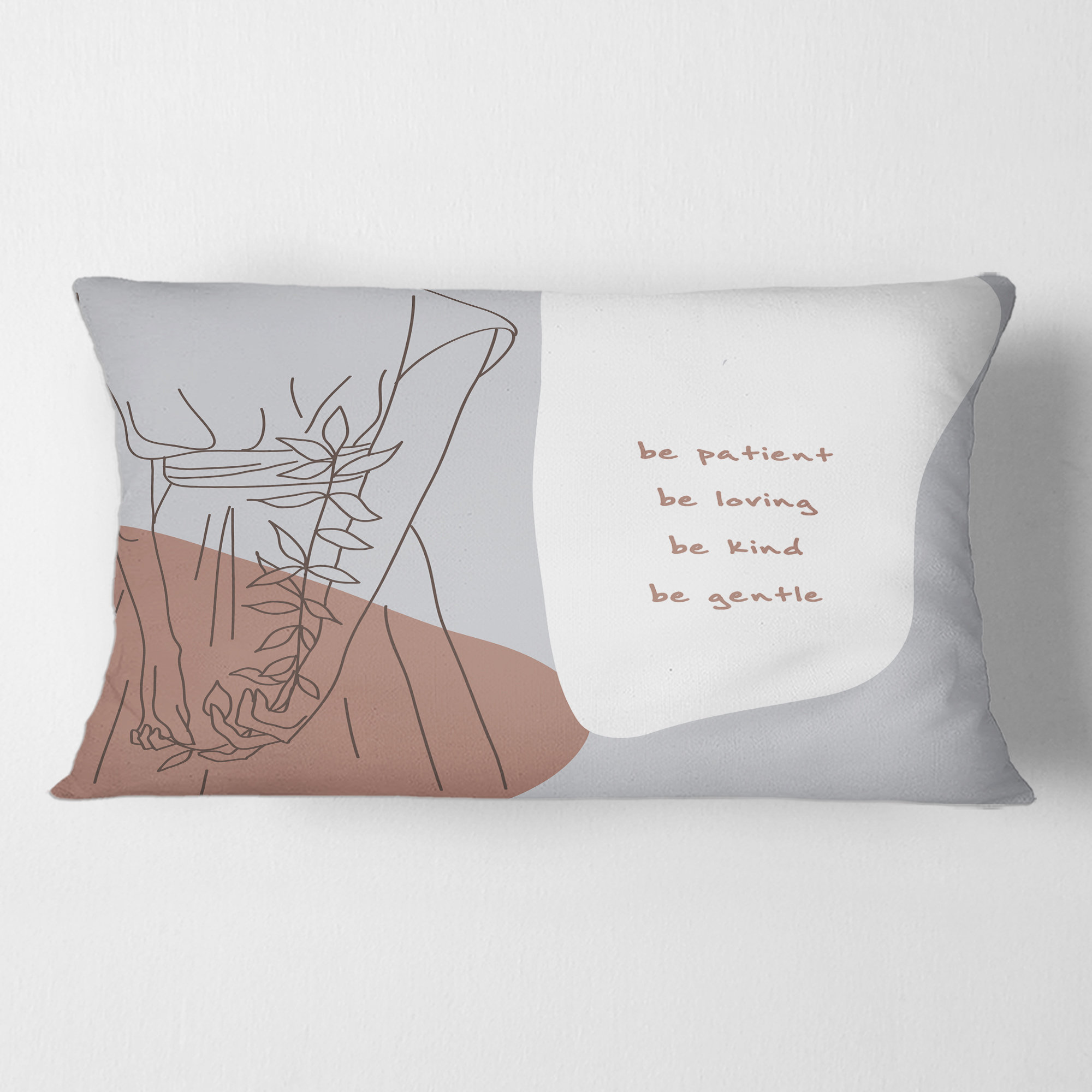 Design Art Be Patient Be Kind Be Loving Be Patient Rectangular Pillow ...