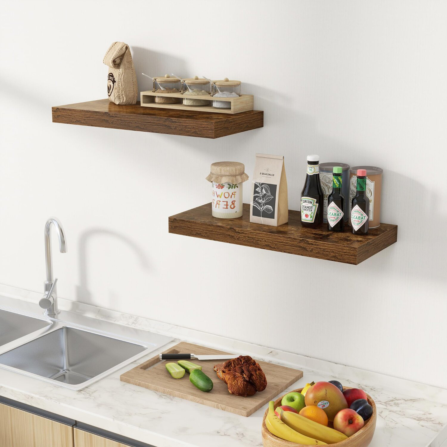 Loon Peak 24 Inch Floating Shelves Wall Mounted,Set of 2 - Wayfair Canada