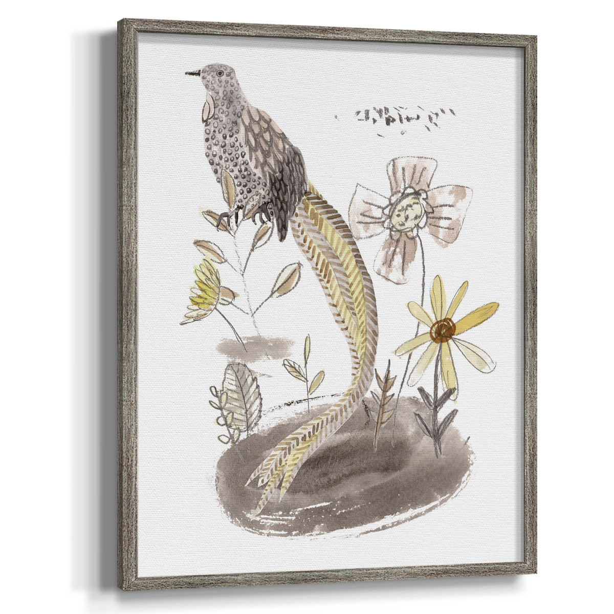 Winston Porter Graphite Wash I Framed Print | Wayfair