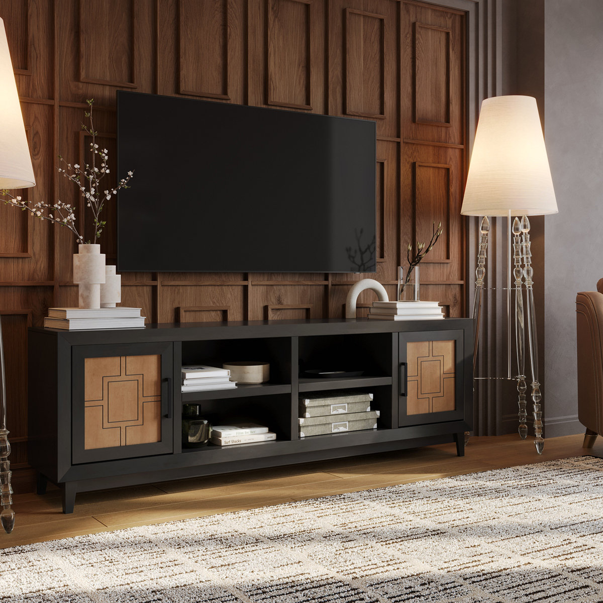 Red Barrel Studio® Home Gilroy 86 Inch TV Stand For Tvs Up To 95 Inches ...