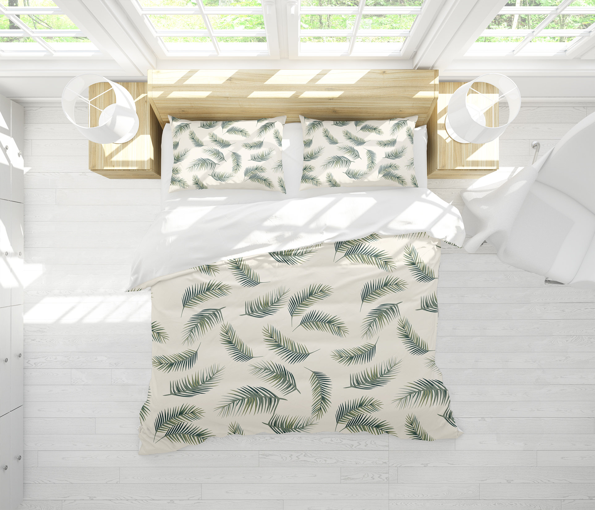 KAVKA DESIGNS Palm Leaves Seamless Comforter Set | Wayfair