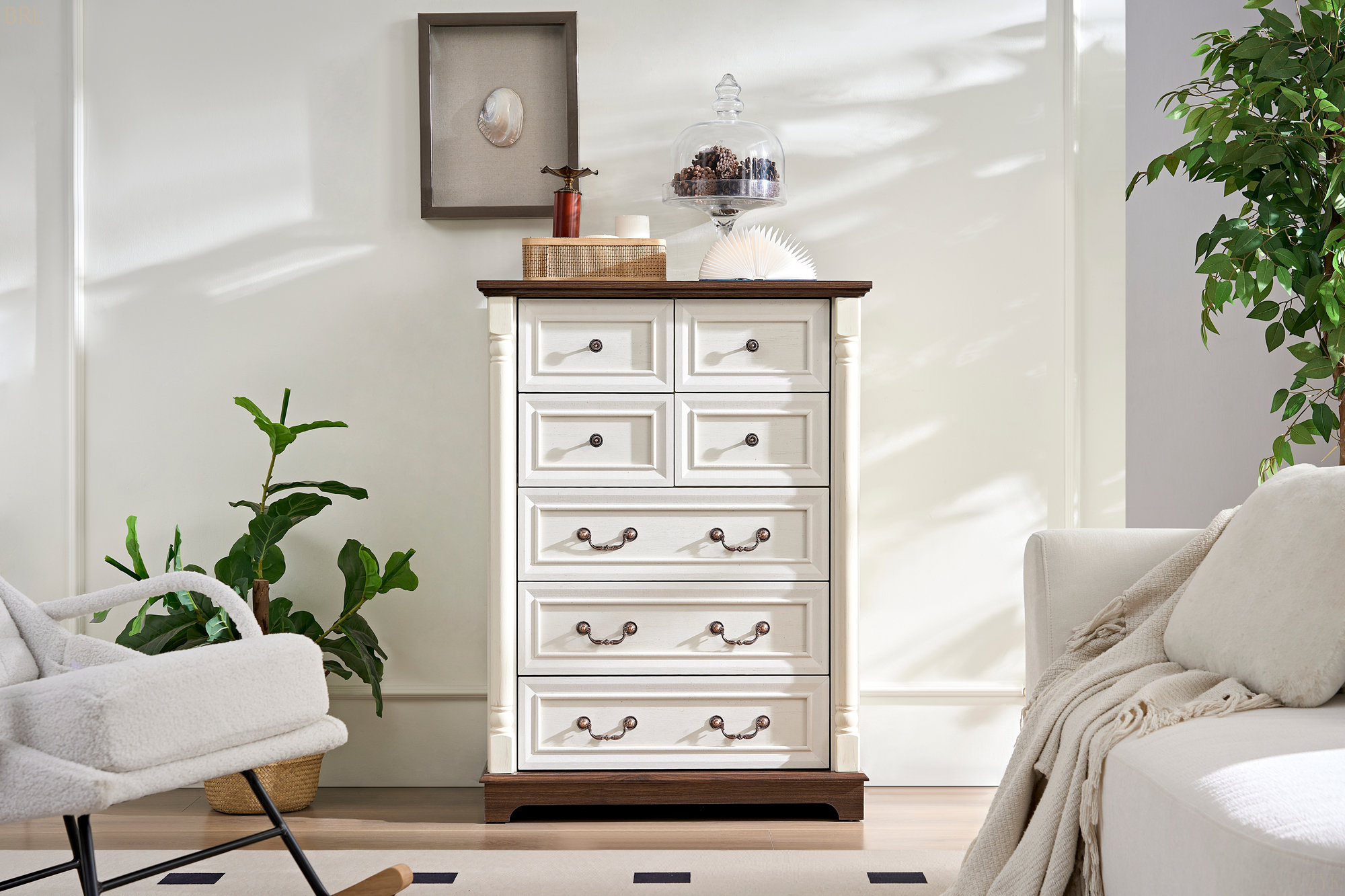 Alcott Hill® With Wooden Base And Riser Trim, Wooden Rustic Rustic ...