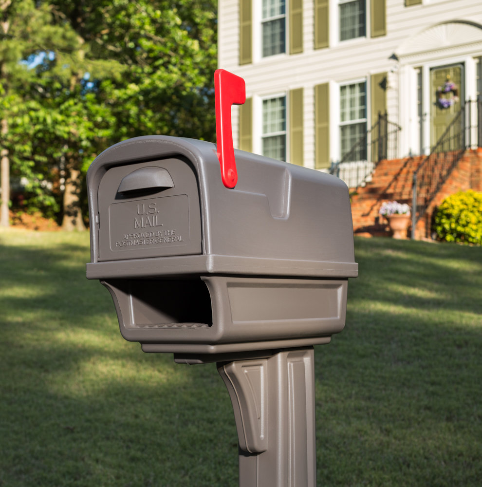 Architectural Mailboxes Gentry All-in-One Post Mounted Mailbox ...