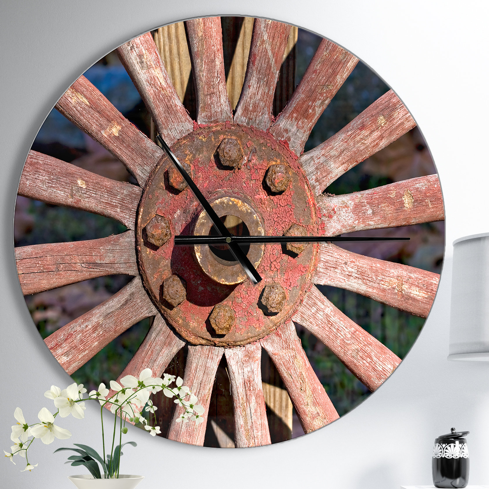 The Twillery Co.® Swigart Farmhouse Designart Metal Country Wagon Wheel ...