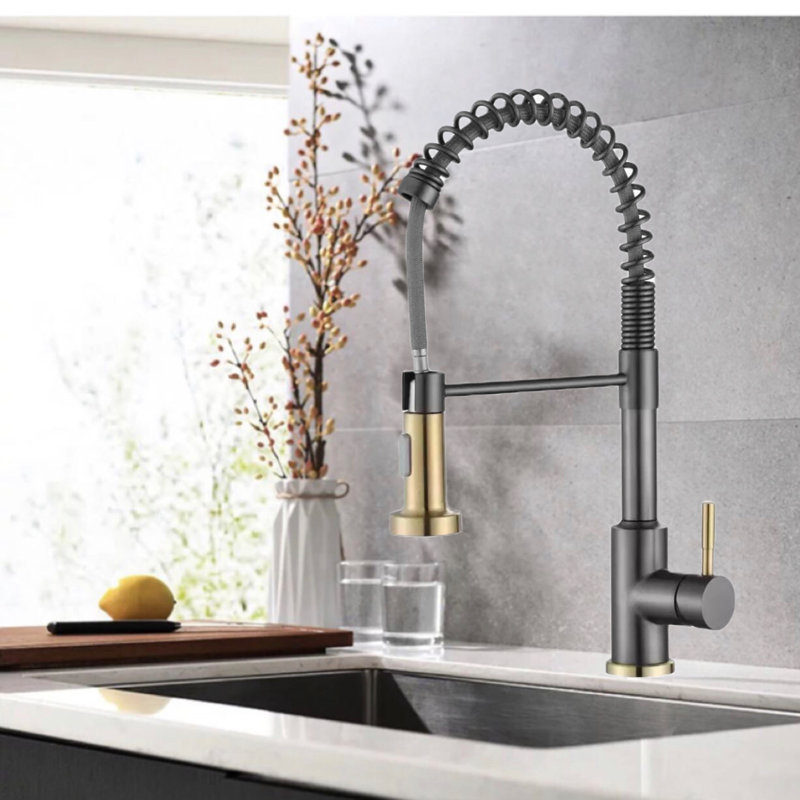 AvaMalis A|m Aquae Pull Out Touch Single Handle Kitchen Faucet with ...