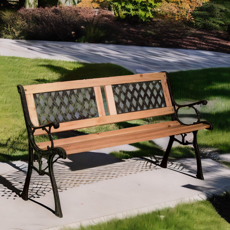 FURNOLD Solid Wood 3 Seater Garden Bench | Wayfair.co.uk