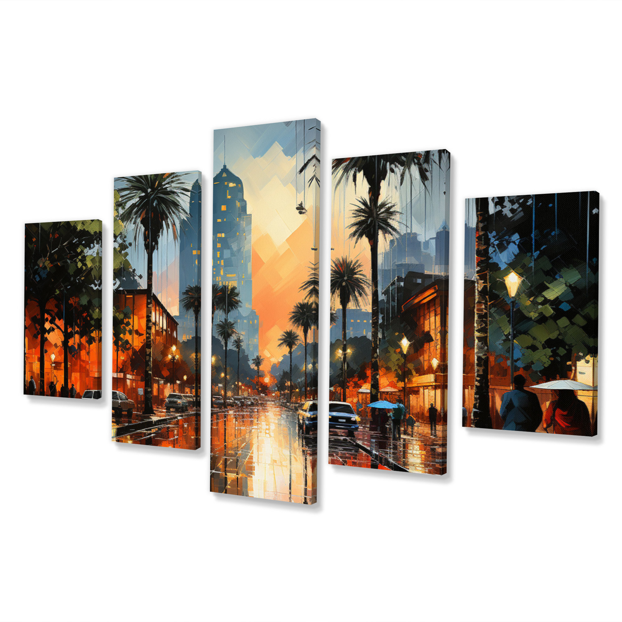 Lark Manor™ 'Palm Trees Urban Miami I - Cityscapes Wall Art Print - 5 ...