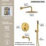 EVERSTEIN 10-Inch High-Pressure Rainfall Shower System, Tub Faucet Set ...