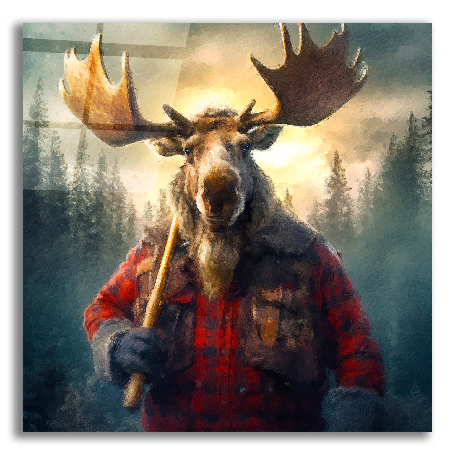 Trinx 'Lumberjack' by Sean Parnell Acrylic Glass Wall Art, 12" x 12 ...