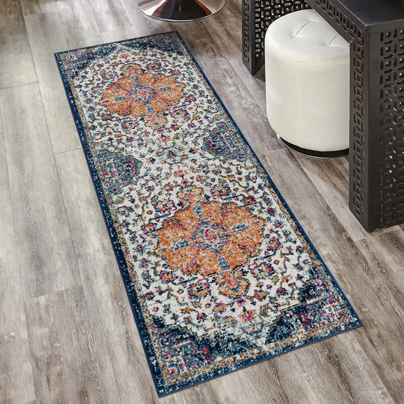 Bungalow Rose Boho Medallion Woven Area Rug | Wayfair