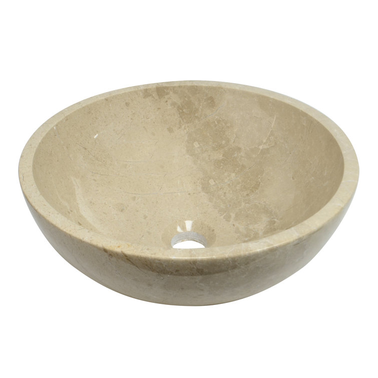 Onyx Marble Designs 16'' Stone Circular Bathroom Sink | Wayfair