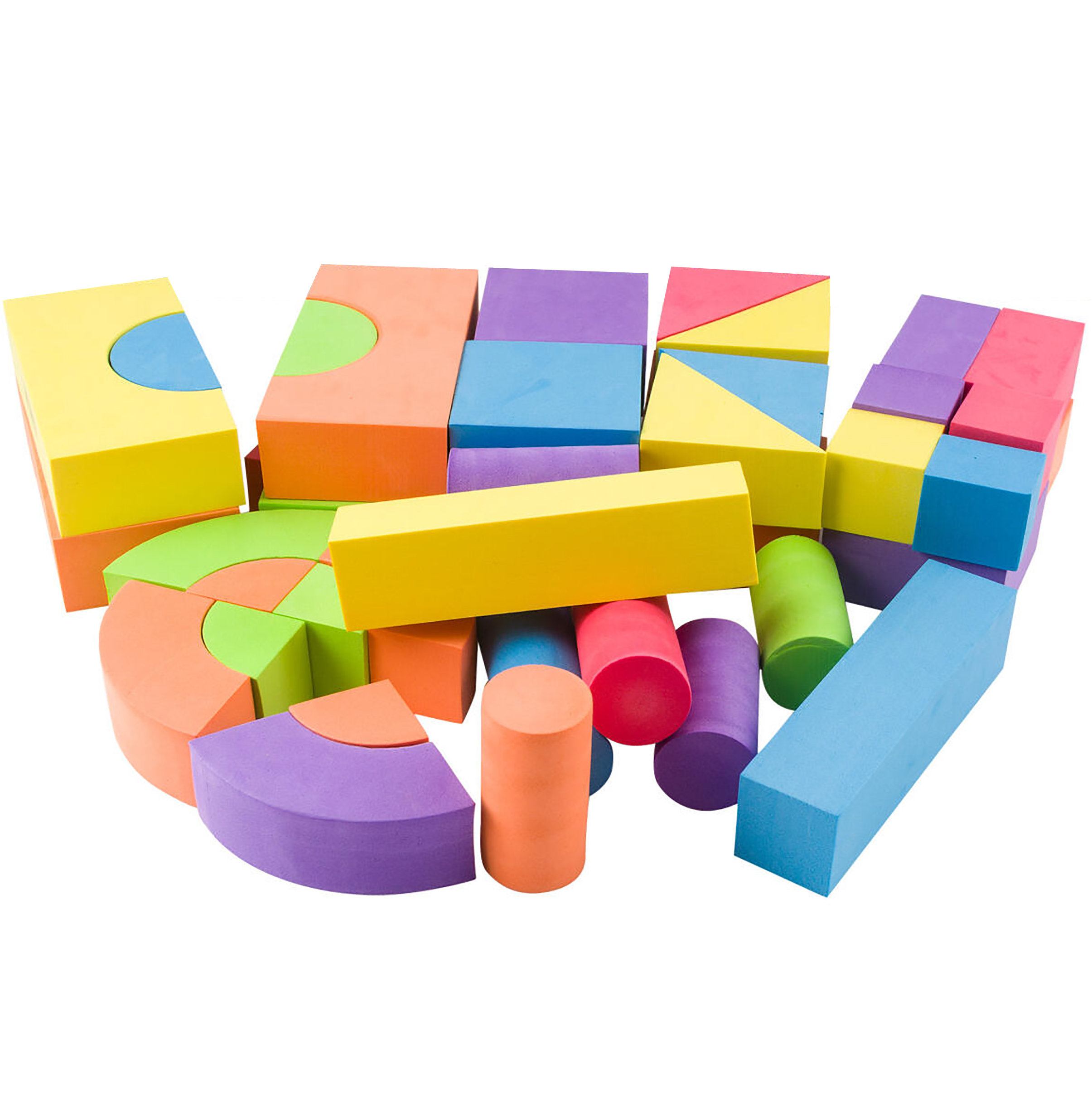 Home Mart Goods 50 Piece Set Colorful Educational Soft Foam Building ...