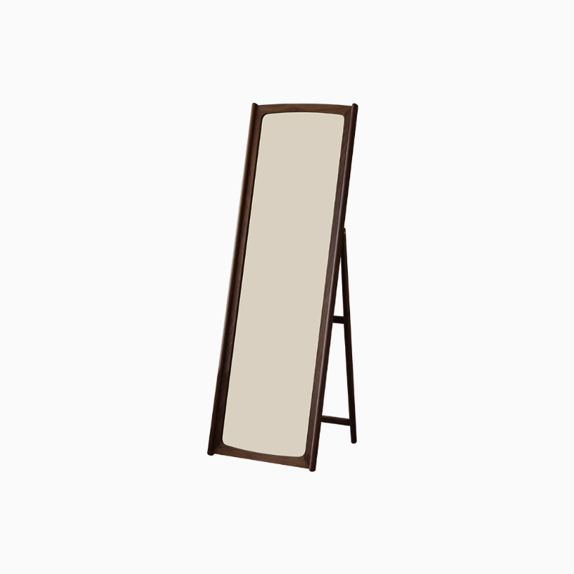 Refineroost Contemporary Walnut Full-Length Mirror | Wayfair
