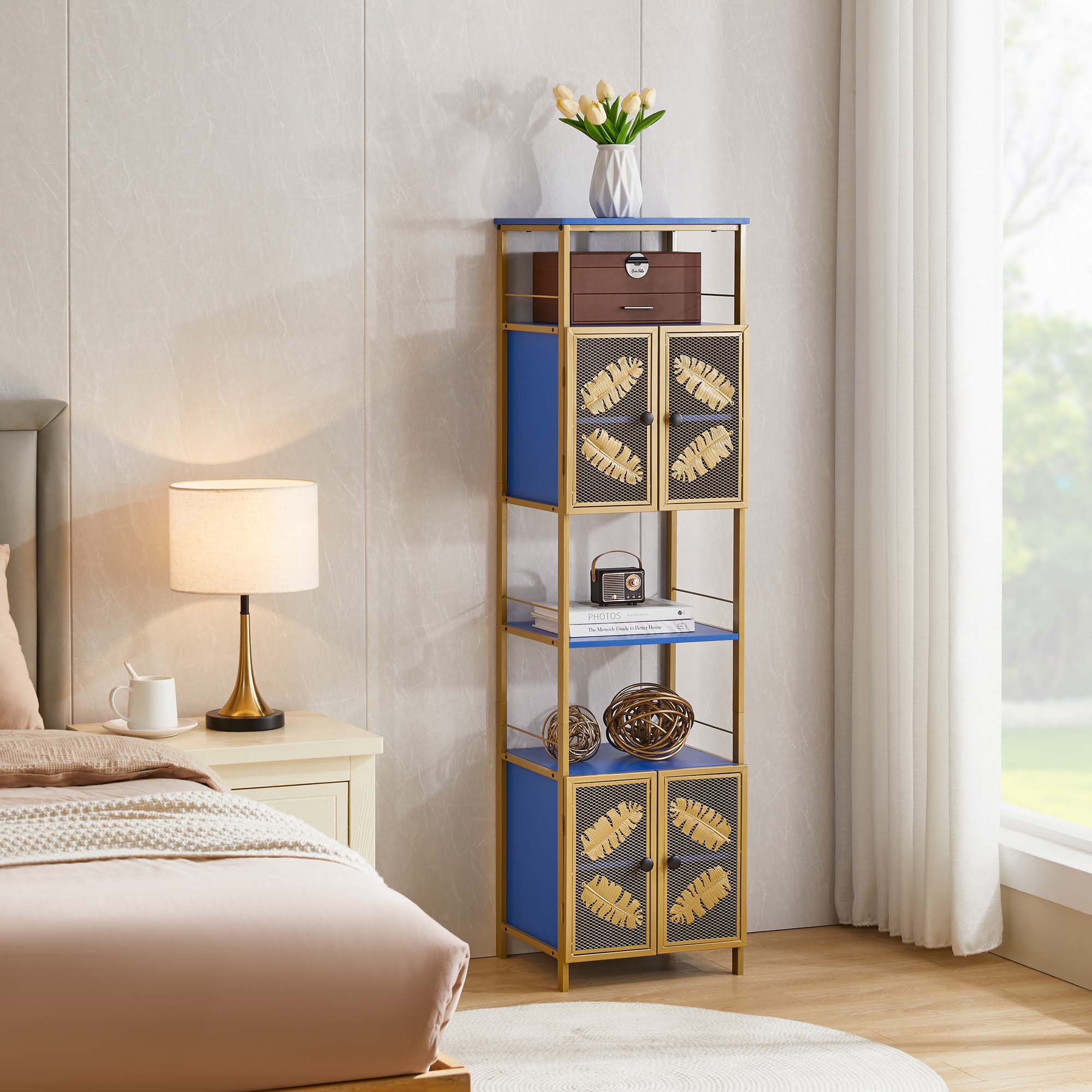 Ebern Designs Tall Large Floor Storage Cabinet | Wayfair