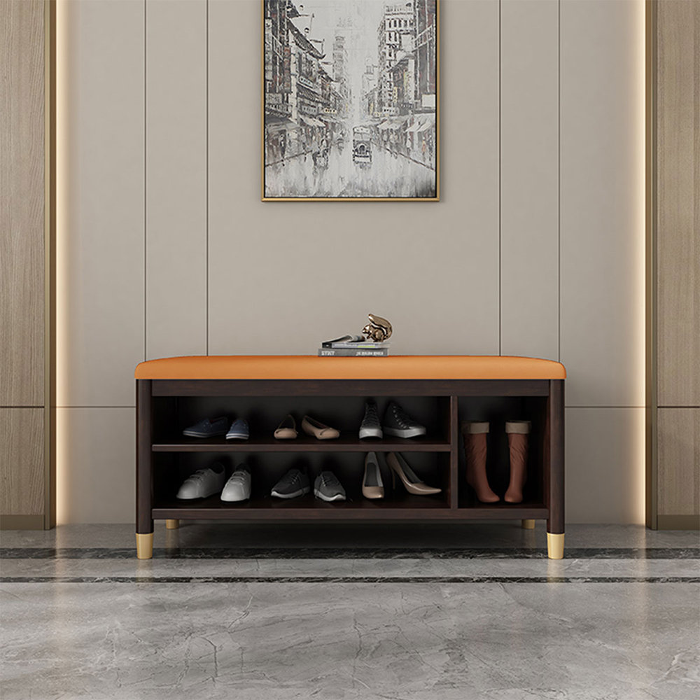 Mercer41 Orange Upholstered Bench - Wayfair Canada