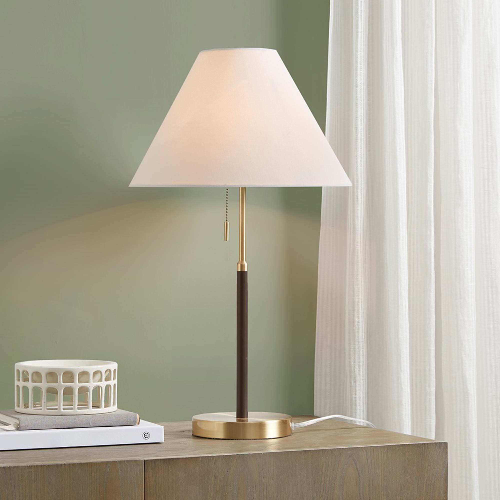 Mercer41 Two Tone Pull-Chain Table Lamp | Wayfair