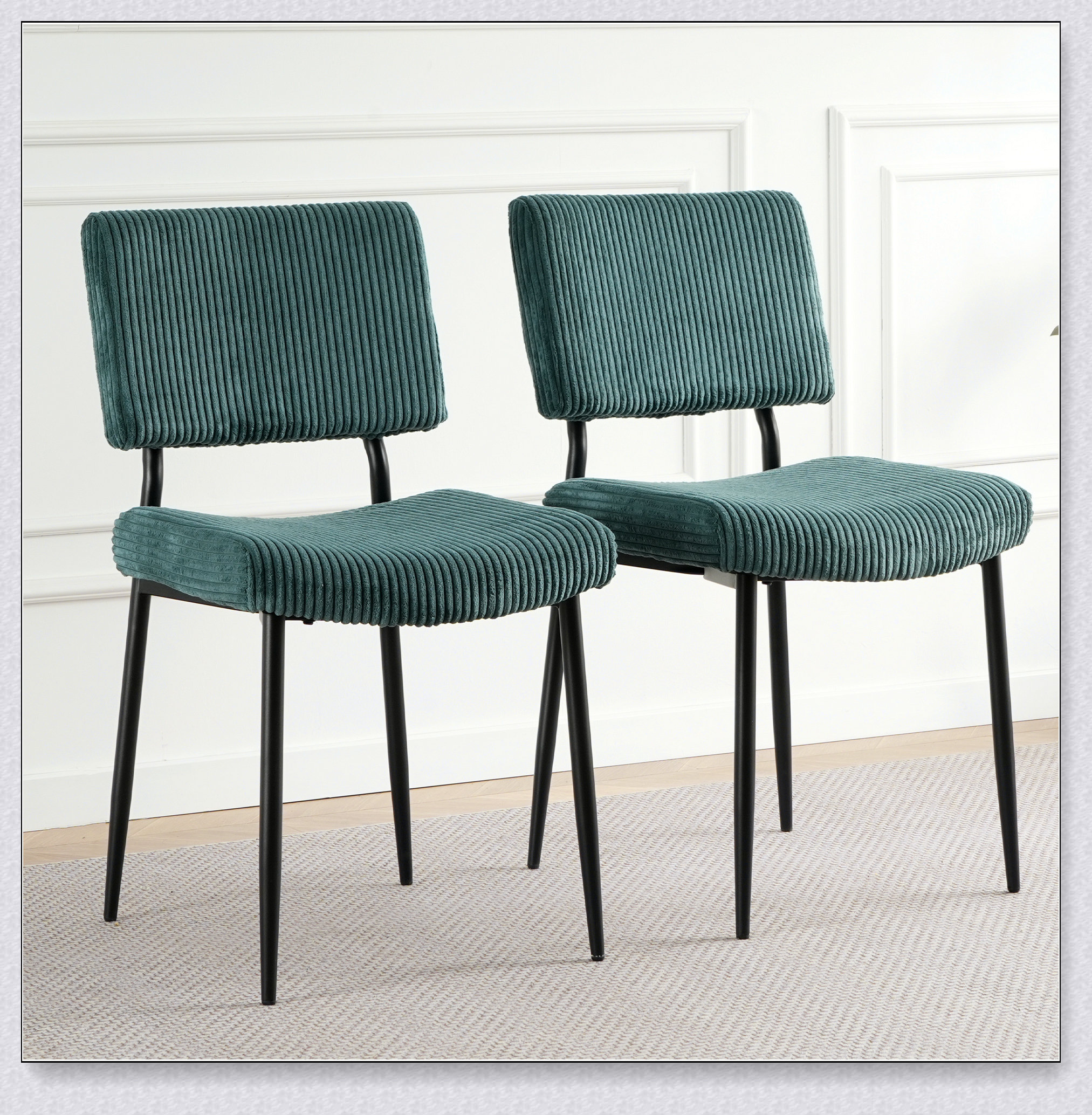 Corrigan Studio® Modern Turquoise simple dining chair Fabric ...
