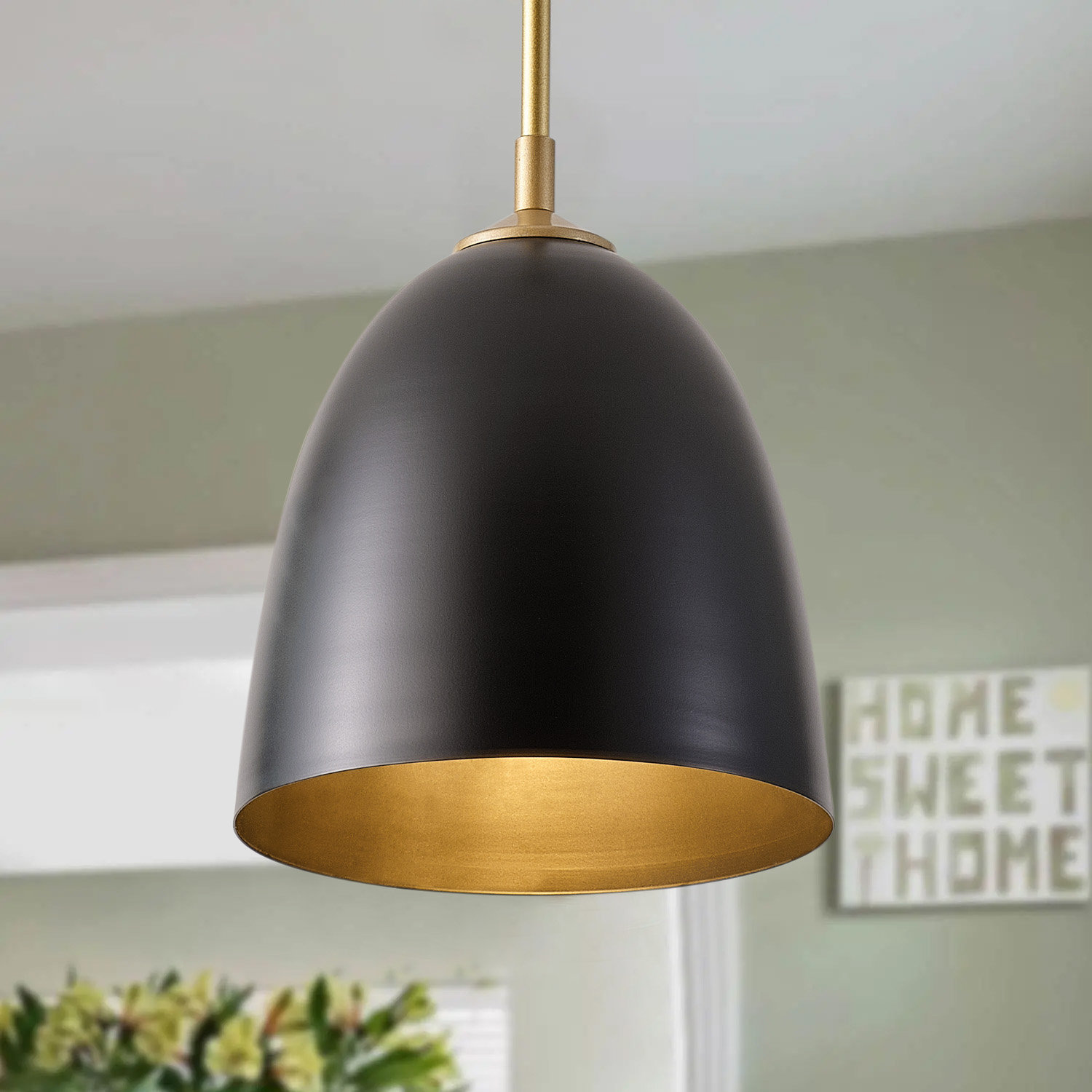 Everly Quinn Eulla 1 - Light Single Dome Pendant | Wayfair