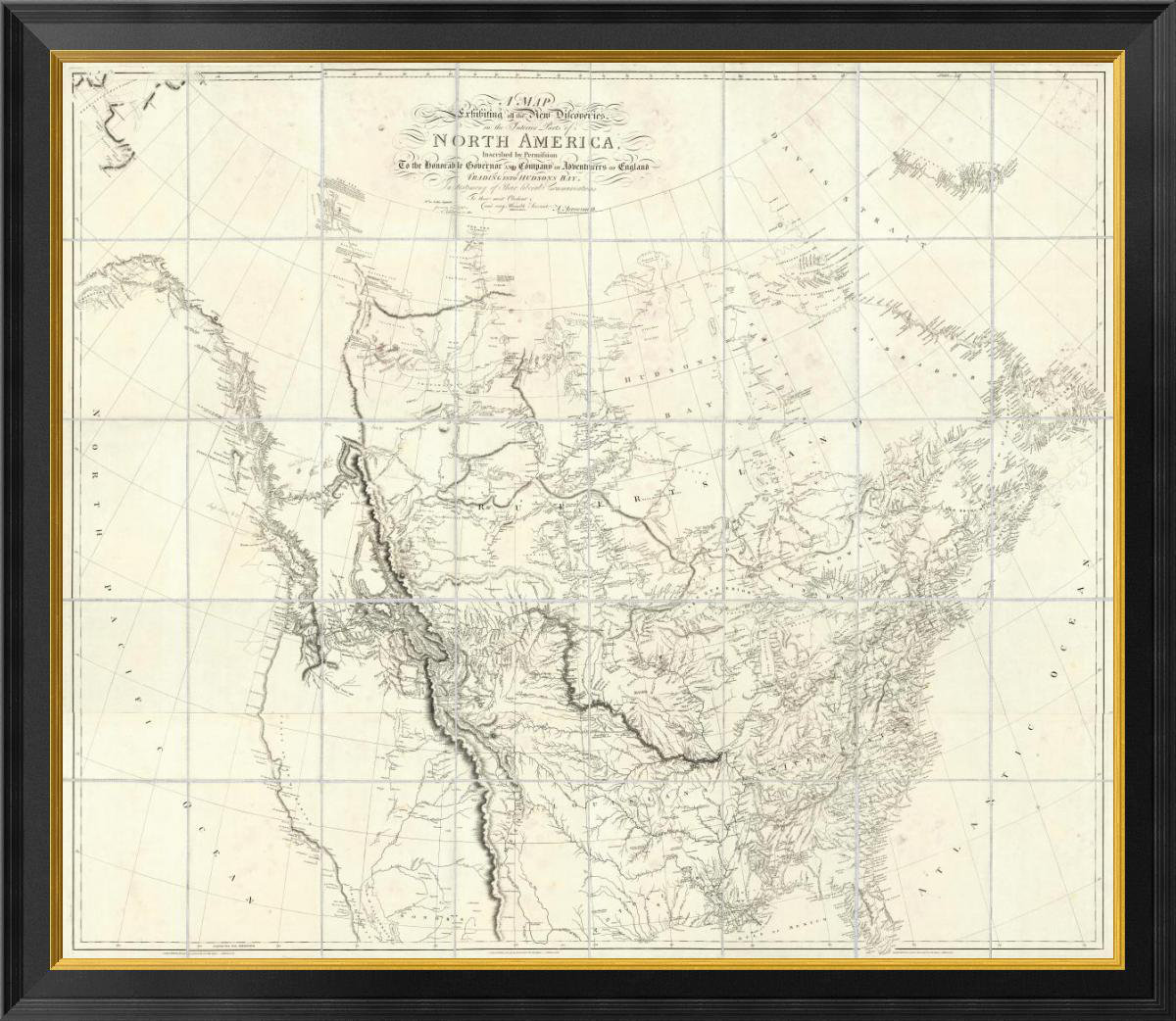 Global Gallery 'New Discoveries in the Interior Parts of North America ...