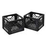 Juggernaut Storage 16 Quart Storage Crate with Handles, Black, Set of 2 ...
