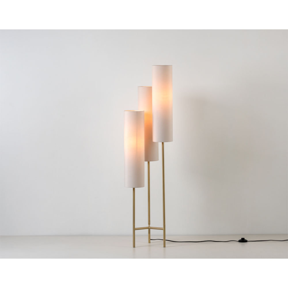 Canora Grey Analyssia Triple Light Floor Lamp - Fabric & Metal ...