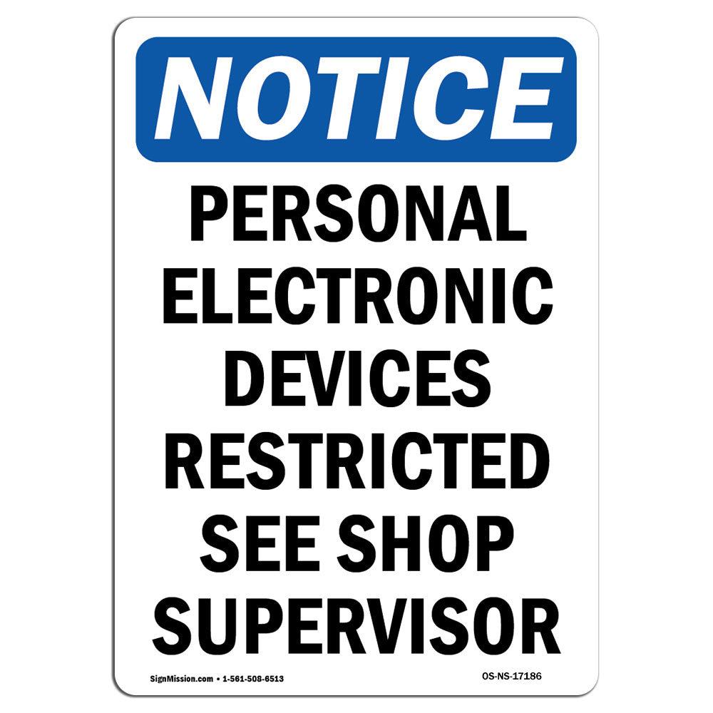 SignMission Personal Electronic Devices Restricted Sign | Wayfair
