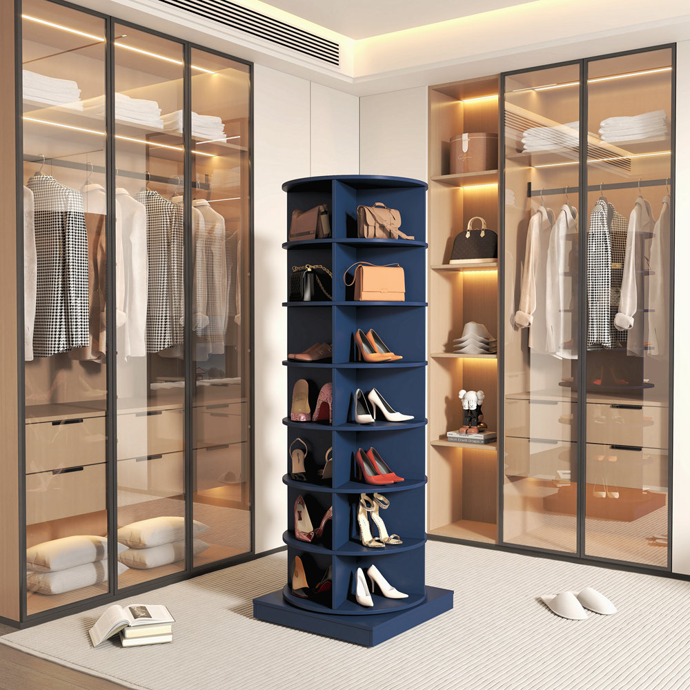 Latitude Run® 360 Rotating Shoe Cabinet 7 Layers | Wayfair