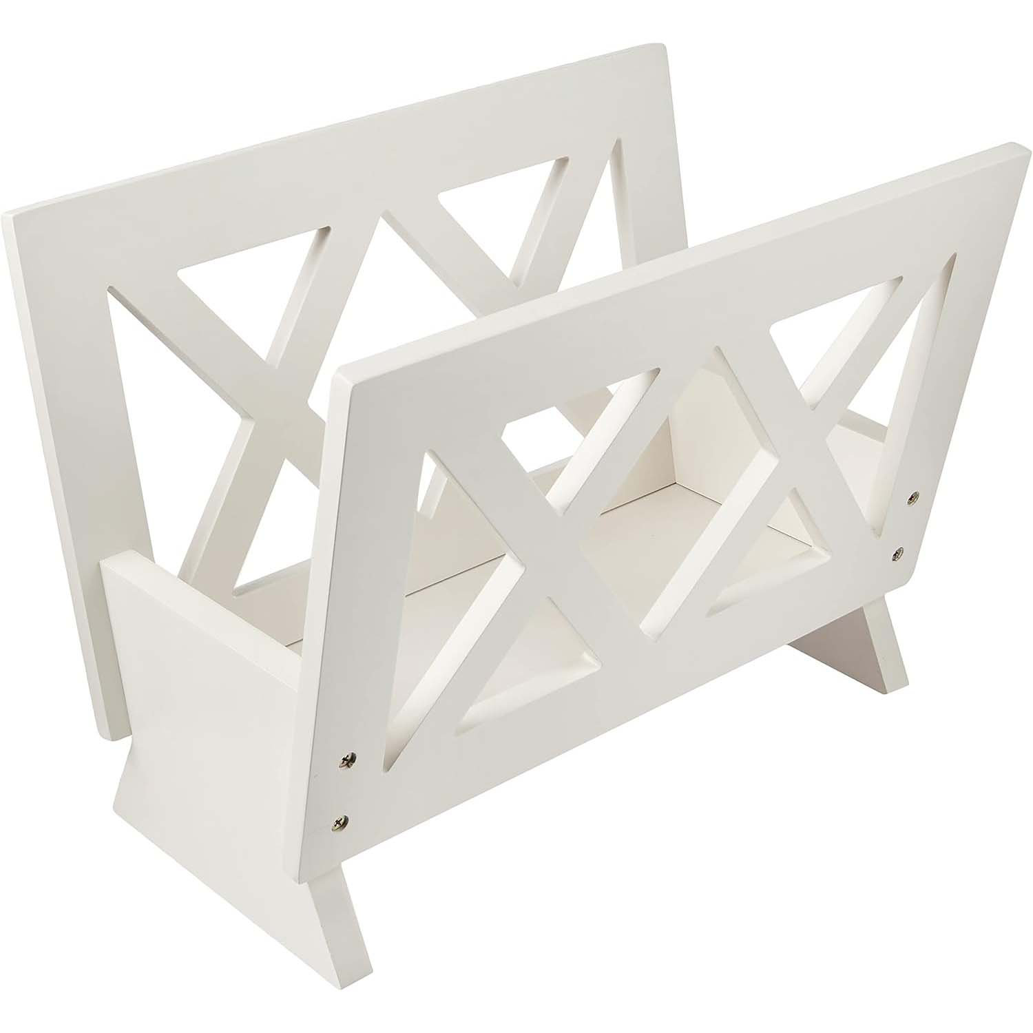Gracie Oaks Home Furnishing Contemporary Magazine Rack, White | Wayfair