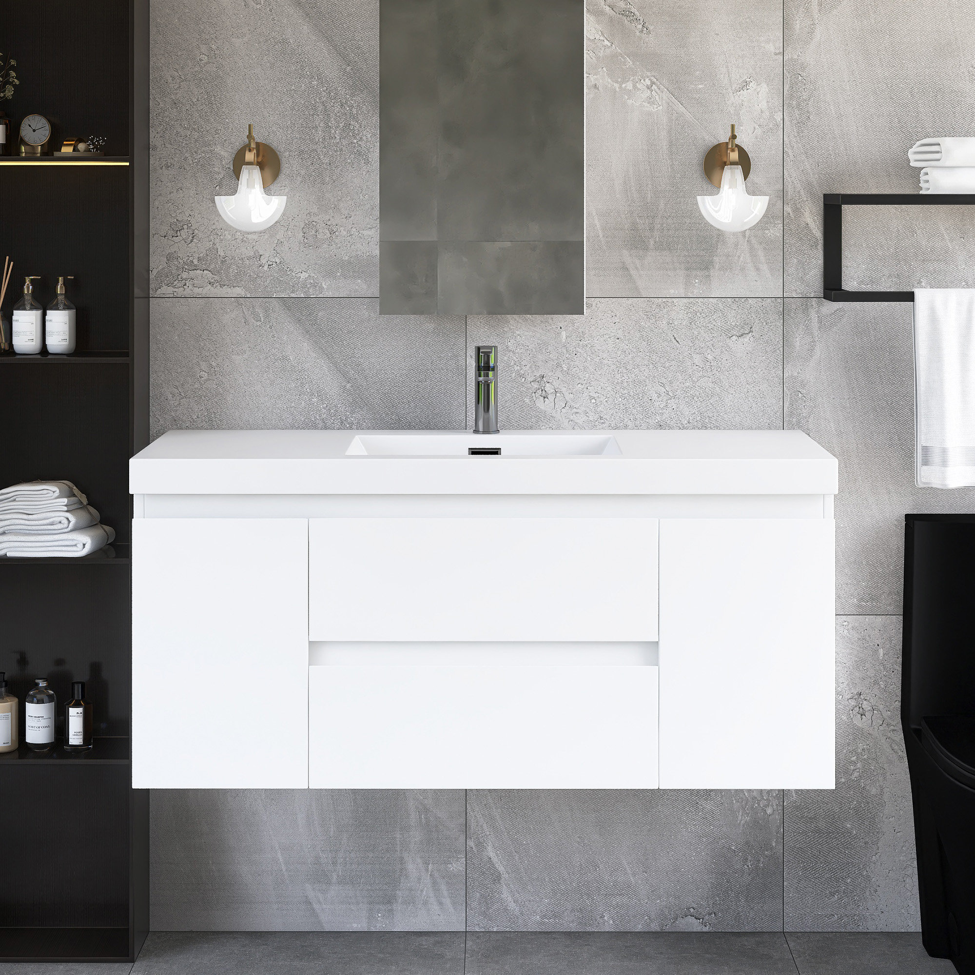 Latitude Run® 48" Floating Bathroom Vanity With Sink | Wayfair