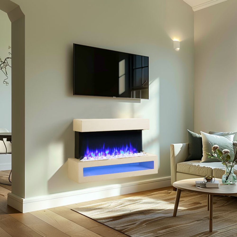 CastletonFires Nickolas 100cm W Wall Mounted Electric Fire & Reviews ...