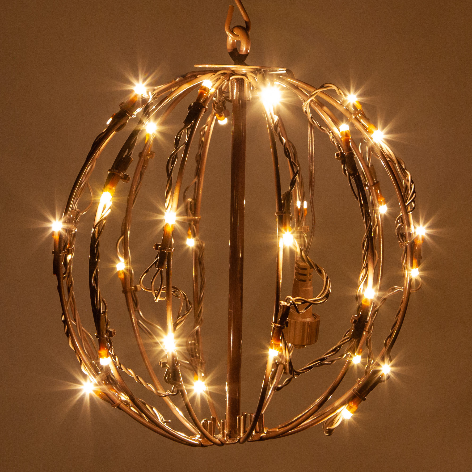 Wintergreen Lighting Fold-Flat LED Metal Light Sphere Decoration ...