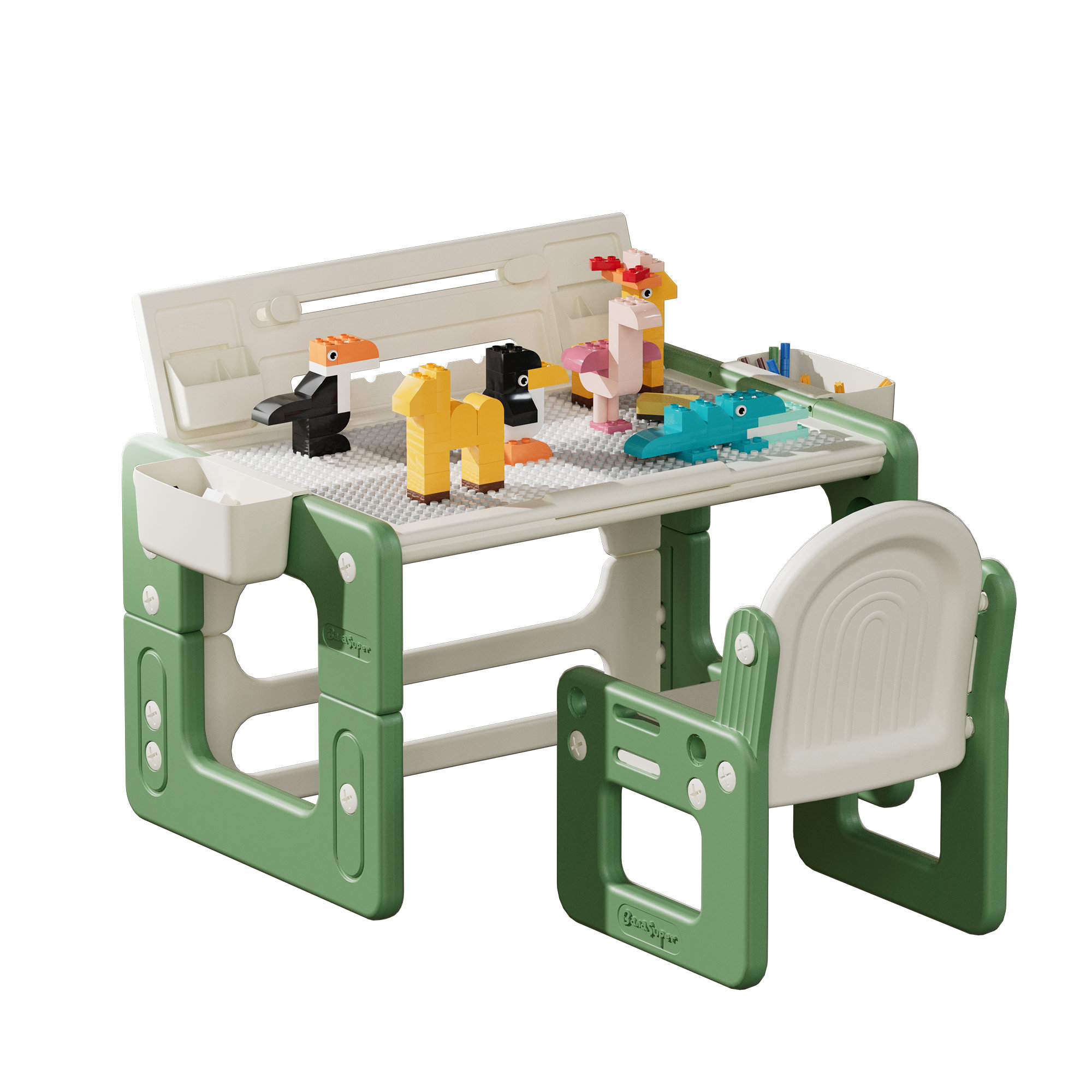 Zoomie Kids Akoya Kids 2 Piece Play / Draw Table and Chair Set ...