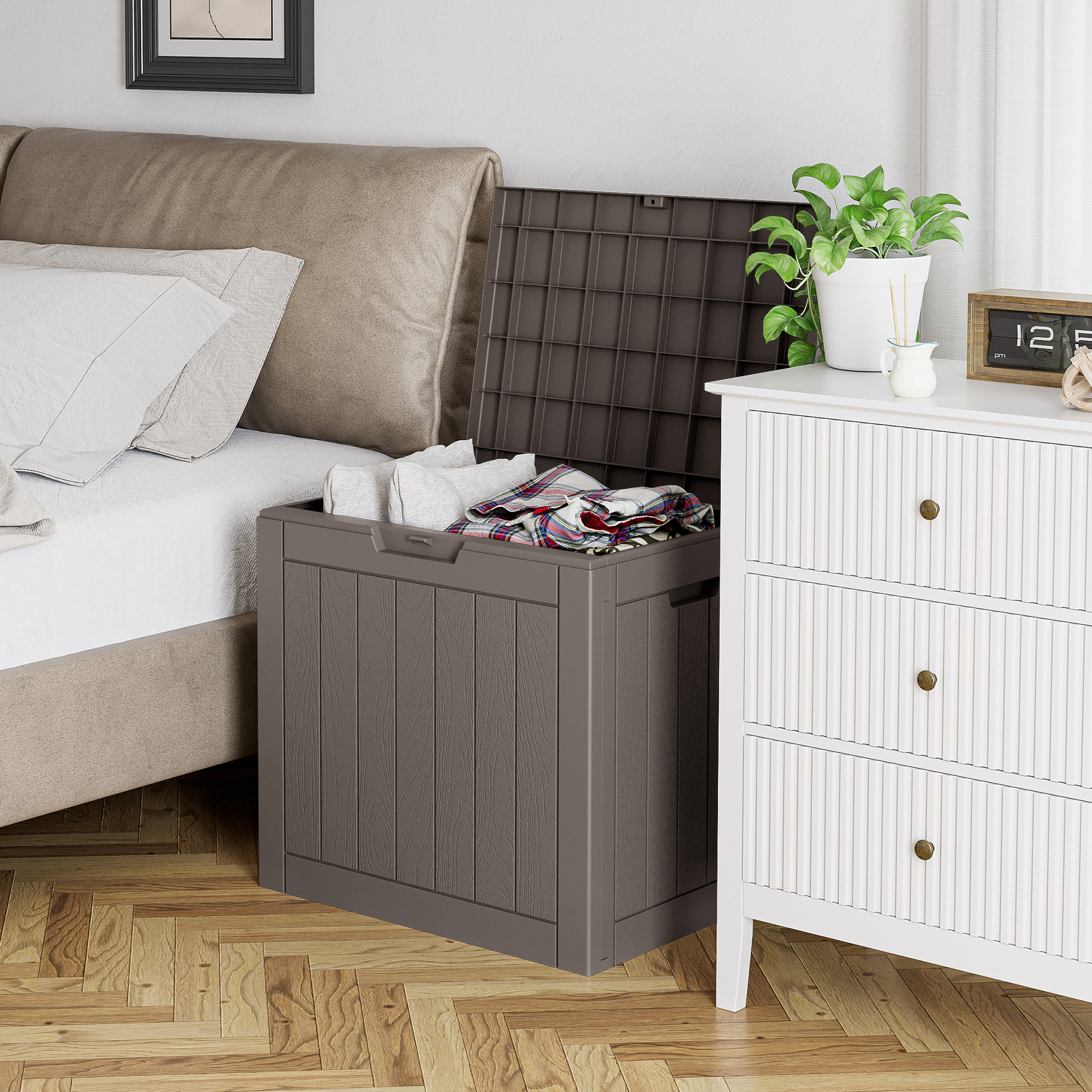 LHBcraft Wide Deck Box,Outdoor Storge Box- 31 Gallon - Wayfair Canada