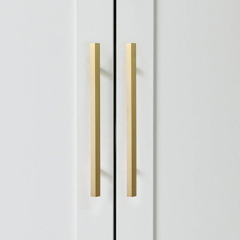 Redefine Hardware Hex Mid Century Modern Brass 5.9" Inch Bar Handle for ...