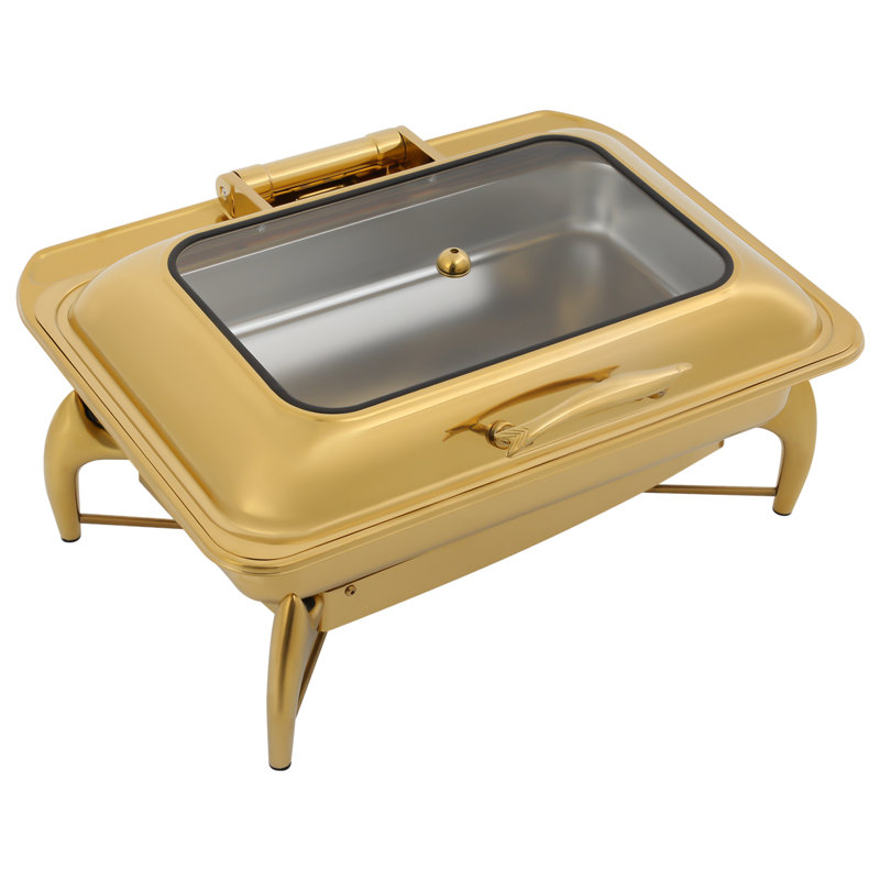 The Party Aisle™ 2.38Gal Gold Rectangular Stainless Steel Chafing Dish ...
