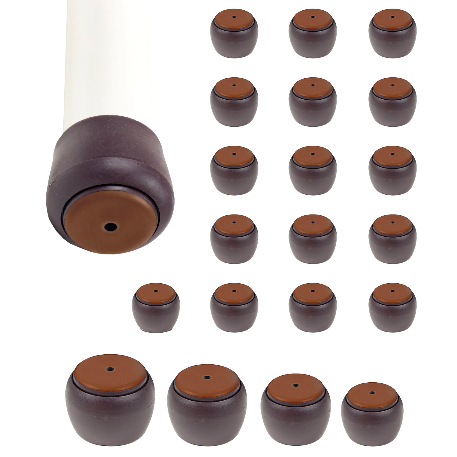 Chair Surfer Freesize Premium Furniture Leg Caps (XL 37-40mm, Teflon ...