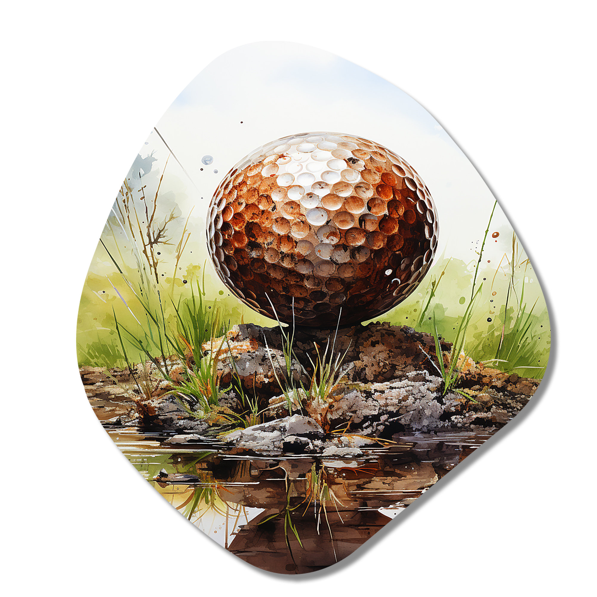 Latitude Run® Minimalism Golf Ball II - Golf Nebula Shape Assymterical ...