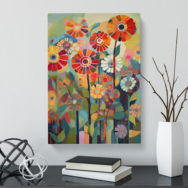 Marlow Home Co. Manya Flowers Retro Vol.10 - Wrapped Canvas Art Prints ...