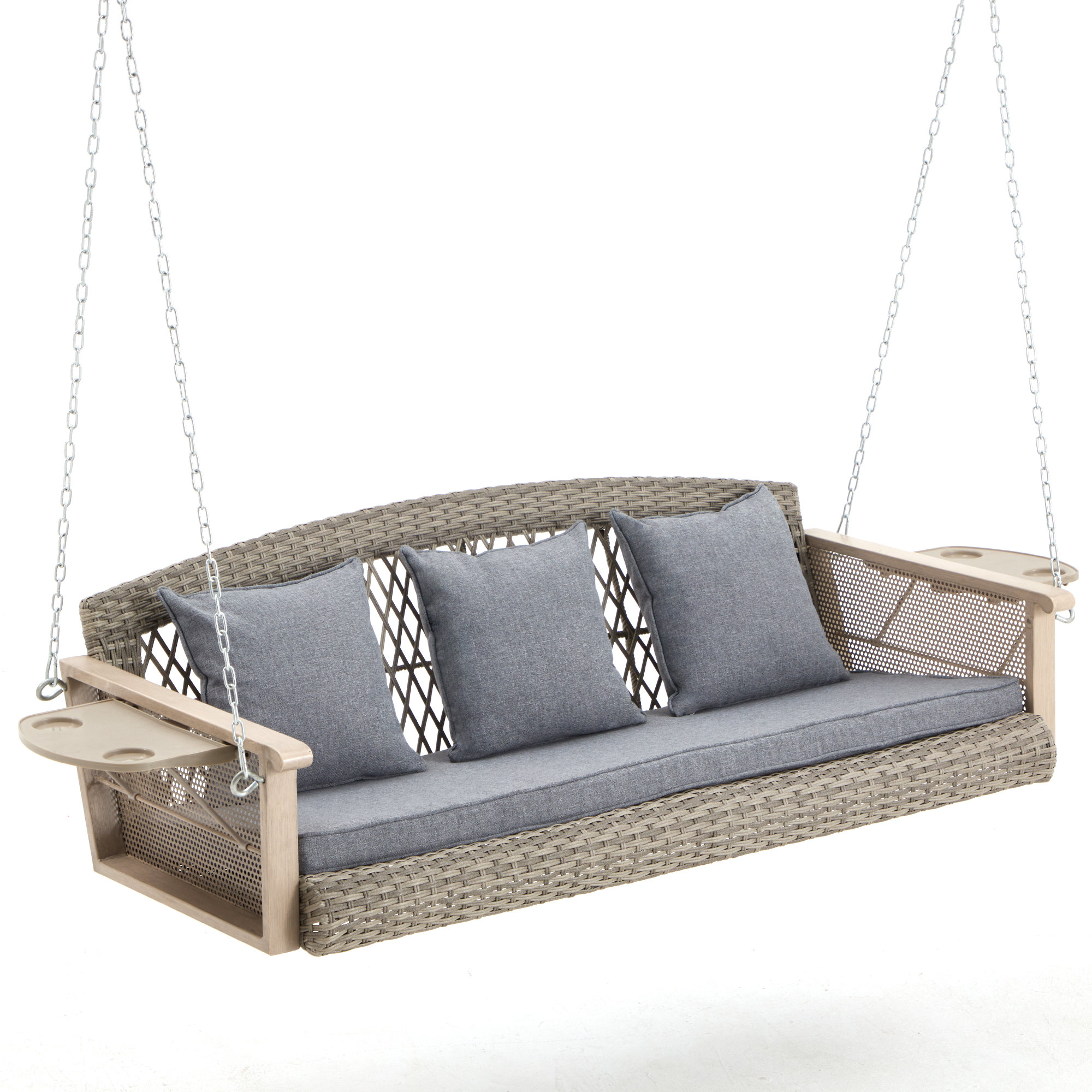 Dovecove Kenn 3 Person Outdoor Porch Swing & Reviews | Wayfair