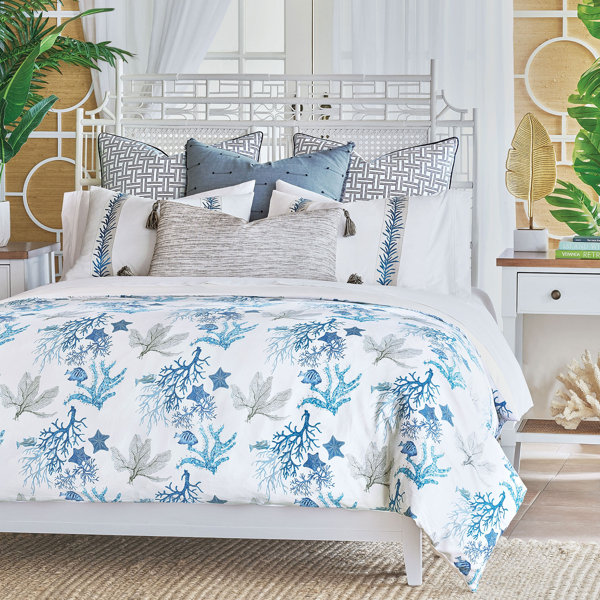 Eastern Accents Vizcaya Coastal Cotton Baffle Box Stitch Comforter ...