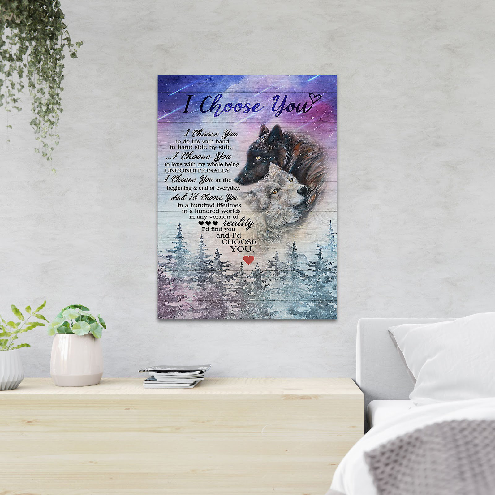 Trinx Two Wolves Hugging - I Choose You To Do Life With Hand In Hand ...