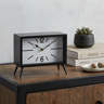 Corrigan Studio® Analog Metal Quartz Tabletop Clock in Black | Wayfair
