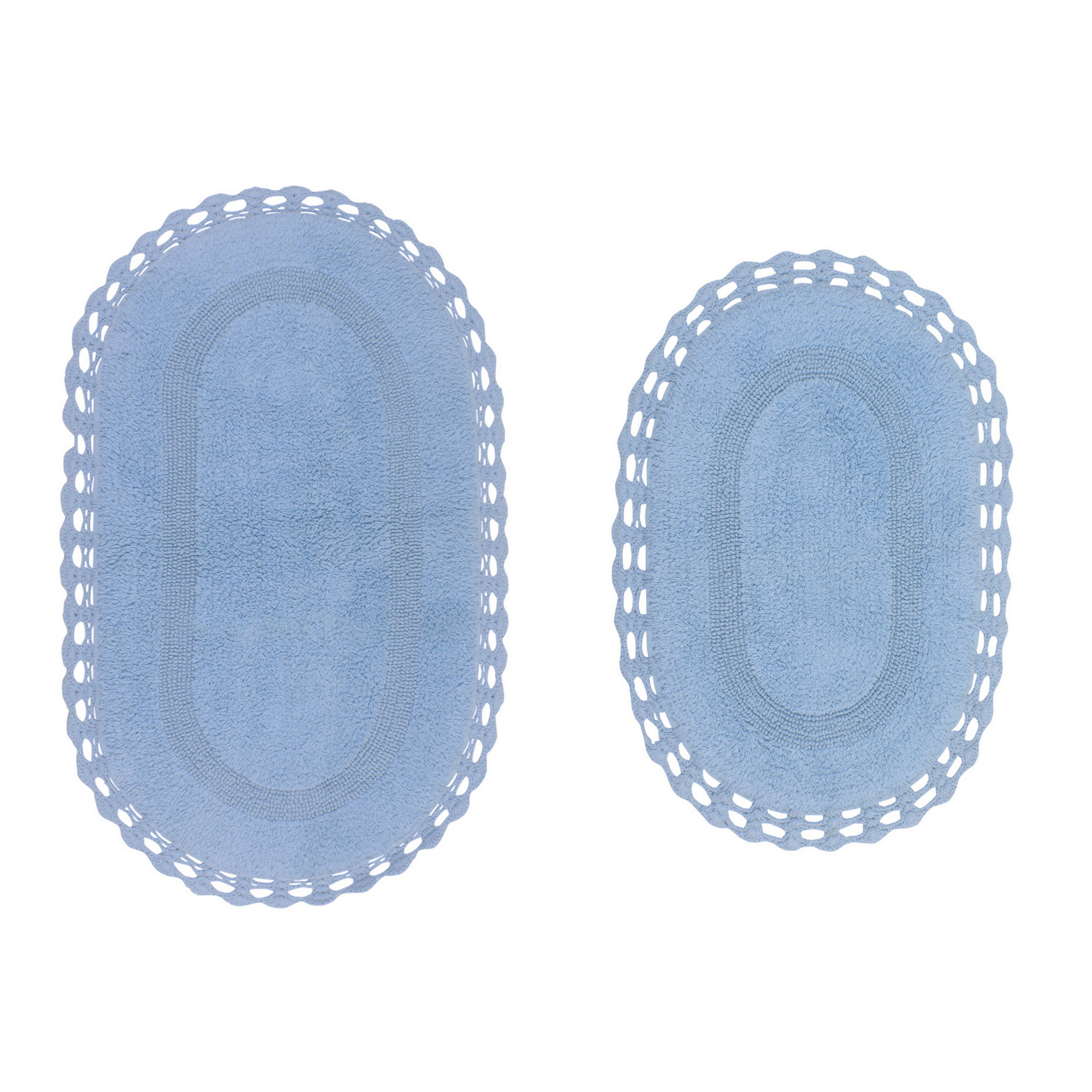 Dakota Fields Hampton Crochet Absorbent Cotton Soft 2 Piece Bath Rug ...