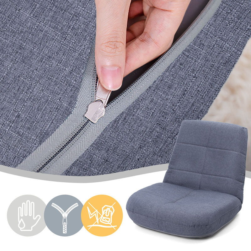 Trule Adjustable 5-positions Padded Floor Gaming Chair With Back ...