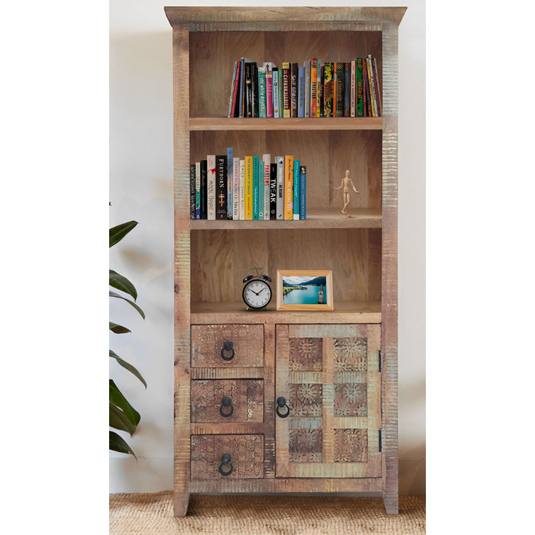 Foundstone Abingt 177cm H x 85cm W Solid Wood Standard Bookcase ...