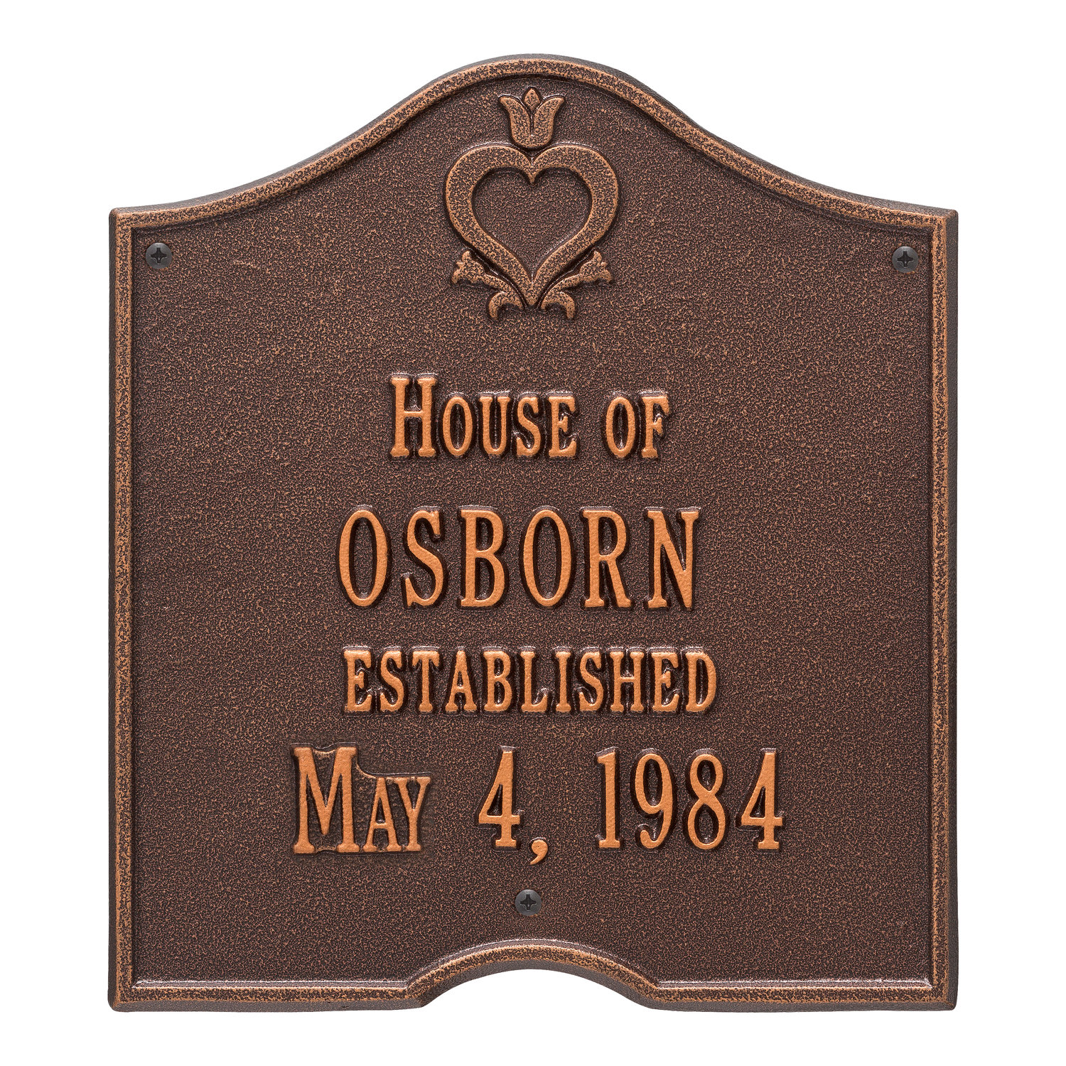 Whitehall Products Penn 4-Line Wall Address Plaque & Reviews | Perigold